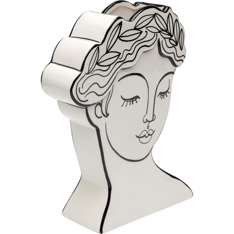 Black and white woman bust vase - Favola - Kare Design